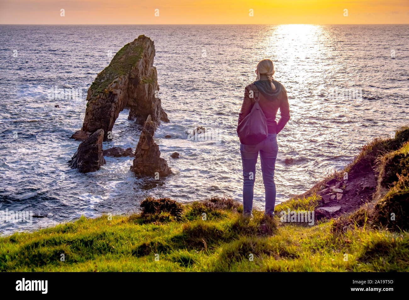 Crohy Head Sea Arch Breeches during sunset - County Donegal, Ireland ...