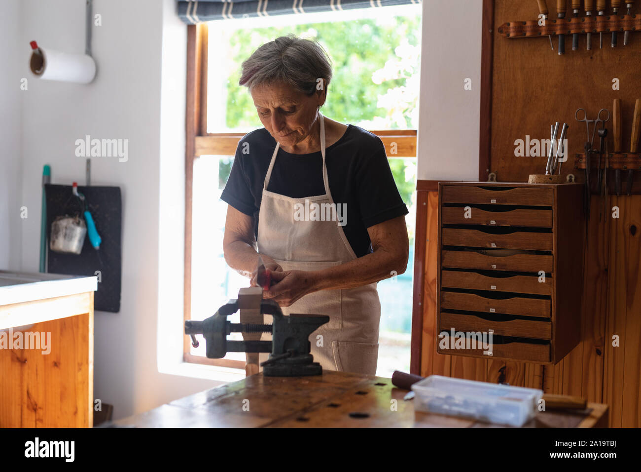 Female violin maker hi-res stock photography and images - Alamy