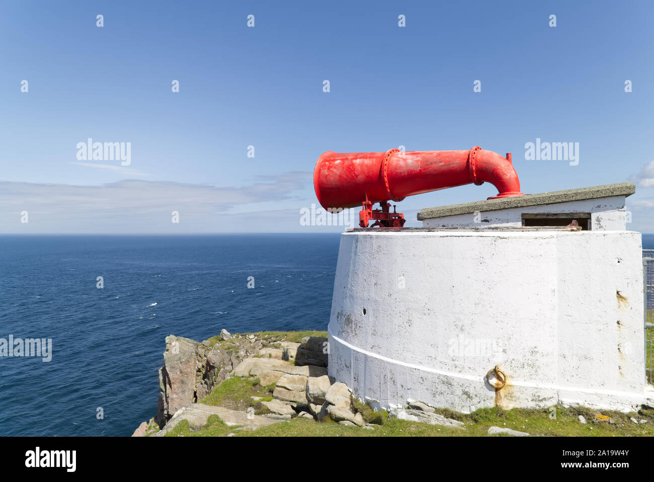 Old foghorn, Cape Wrath lighthouse, Sutherland Stock Photo - Alamy