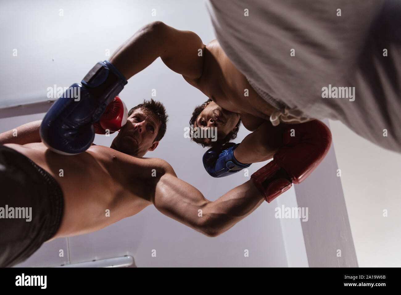 Boxers fight in sparring hi-res stock photography and images - Alamy