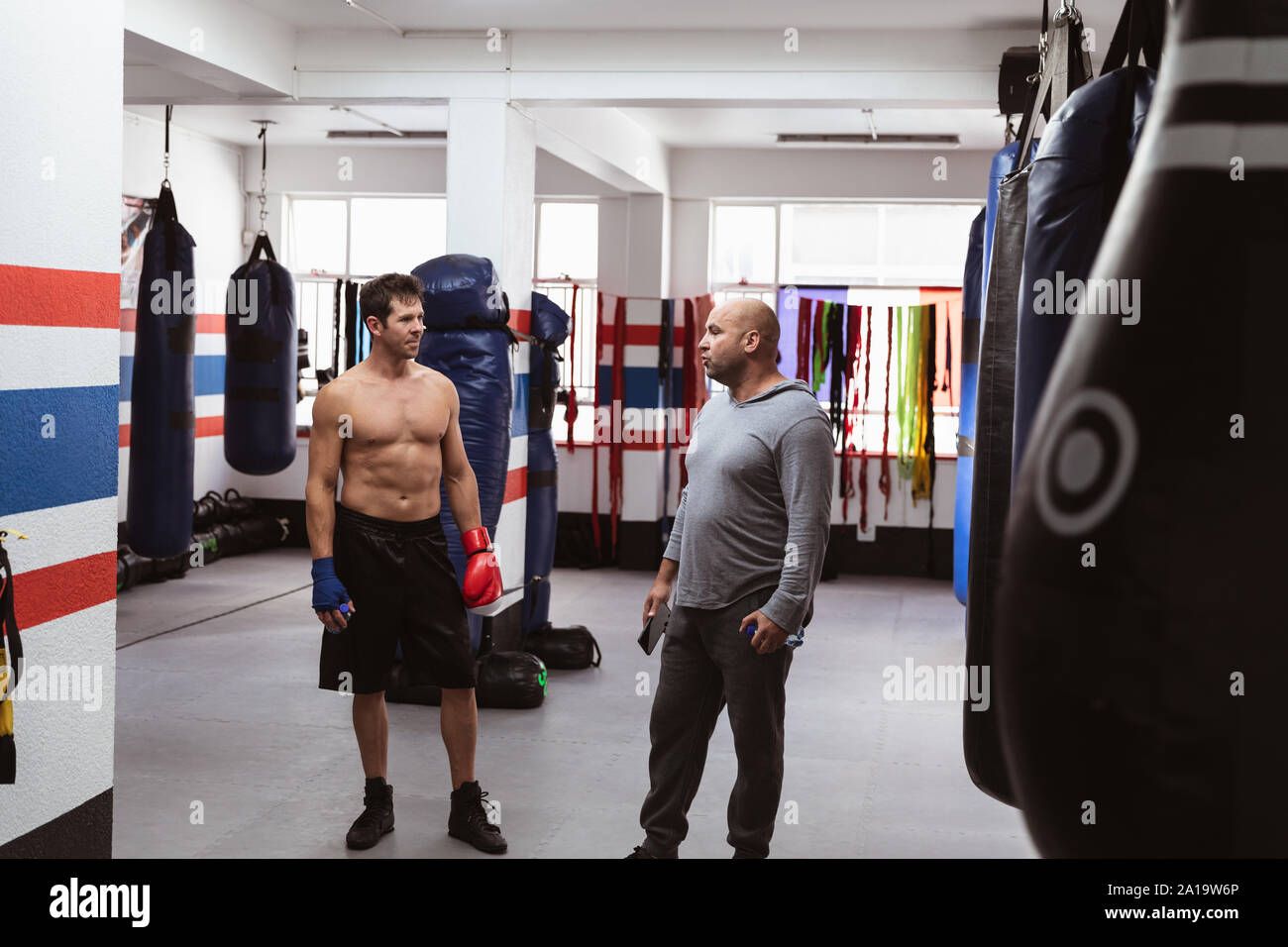 Trainer working with boxer hi-res stock photography and images - Alamy