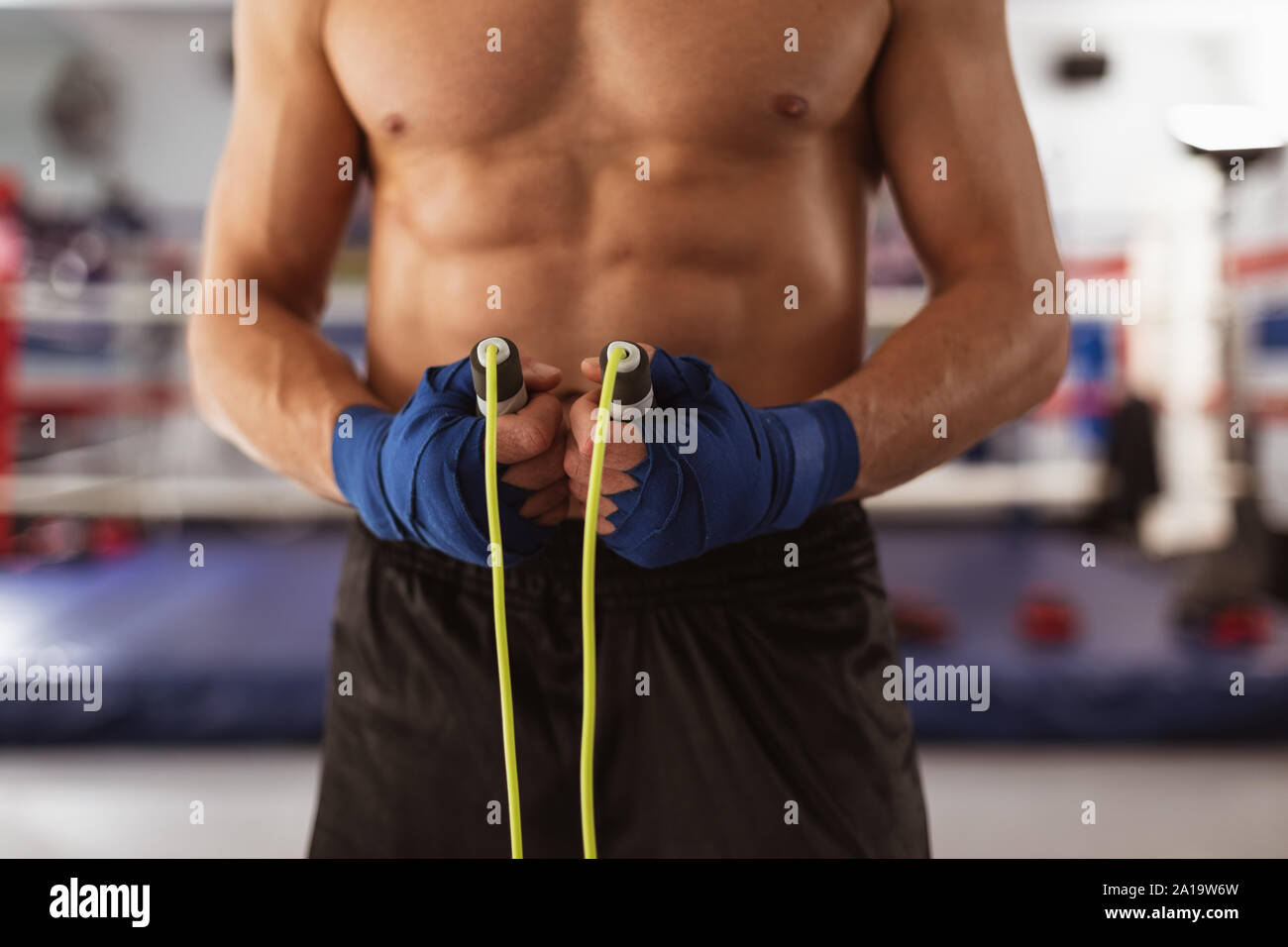 Male boxer in a boxing gym Stock Photo - Alamy