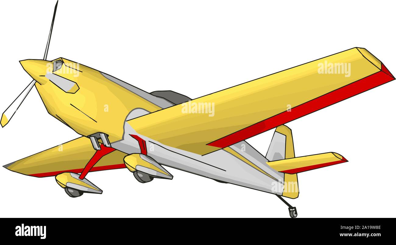Bright yellow airplane Stock Vector Images - Alamy