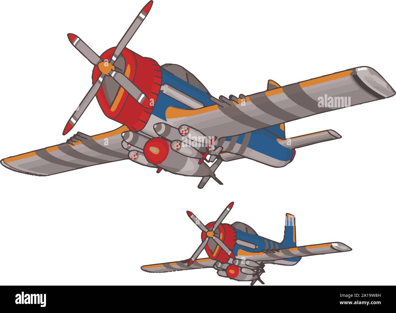 Retro bomber, illustration, vector on white background Stock Vector ...