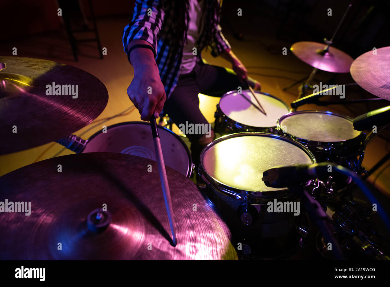 Rock drummer close up hi-res stock photography and images - Alamy