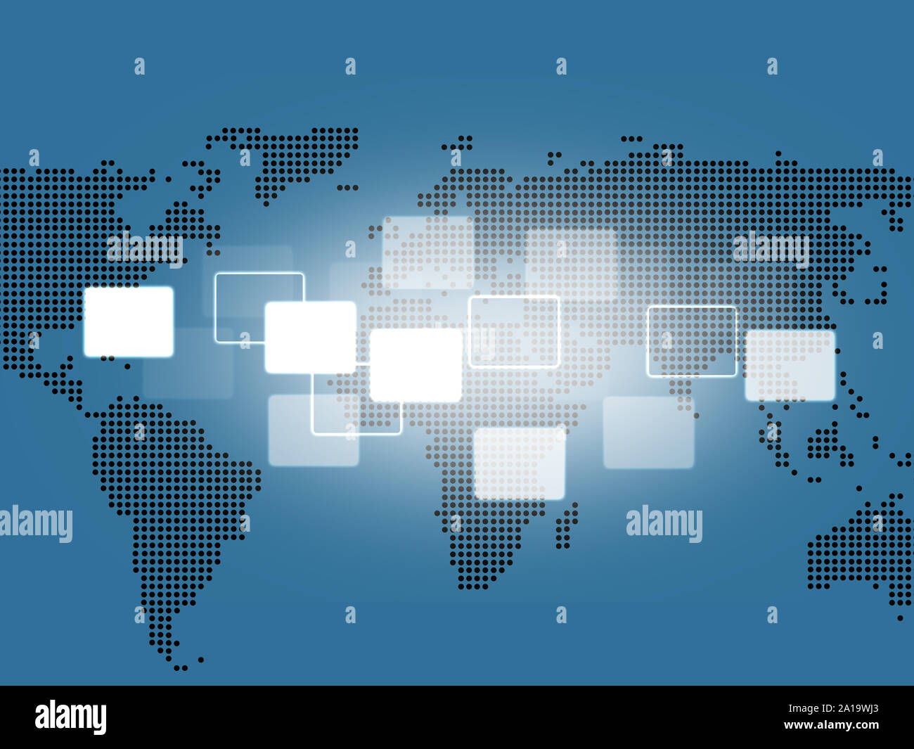 World map and company branch location Stock Photo - Alamy