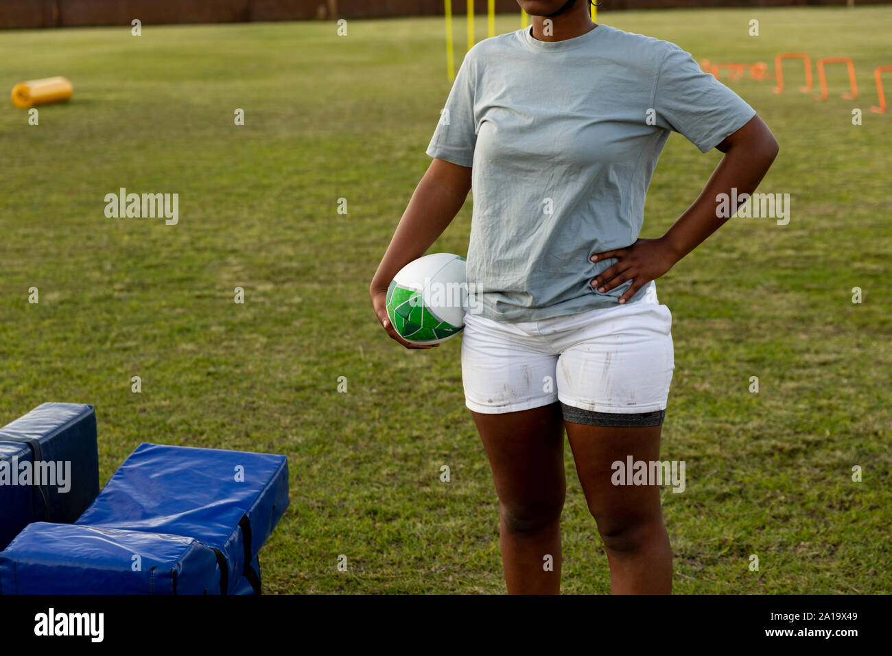 Young adult female rugby player Stock Photo - Alamy
