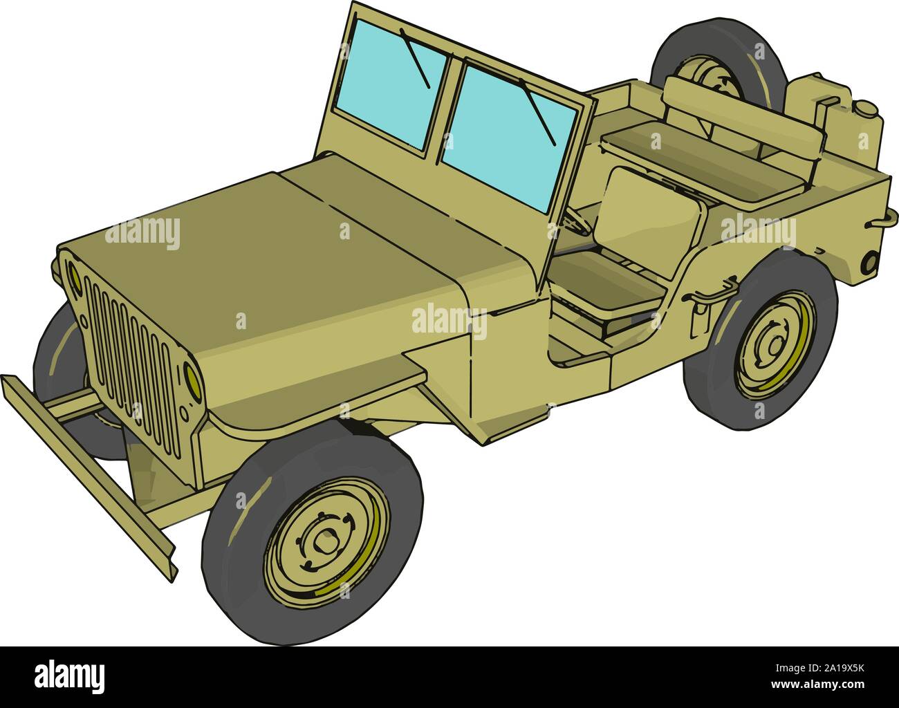 Us army jeep Stock Vector Images - Alamy