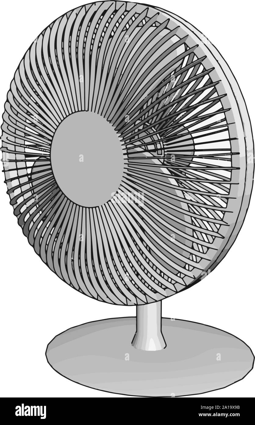 Small fan, illustration, vector on white background Stock Vector Image ...