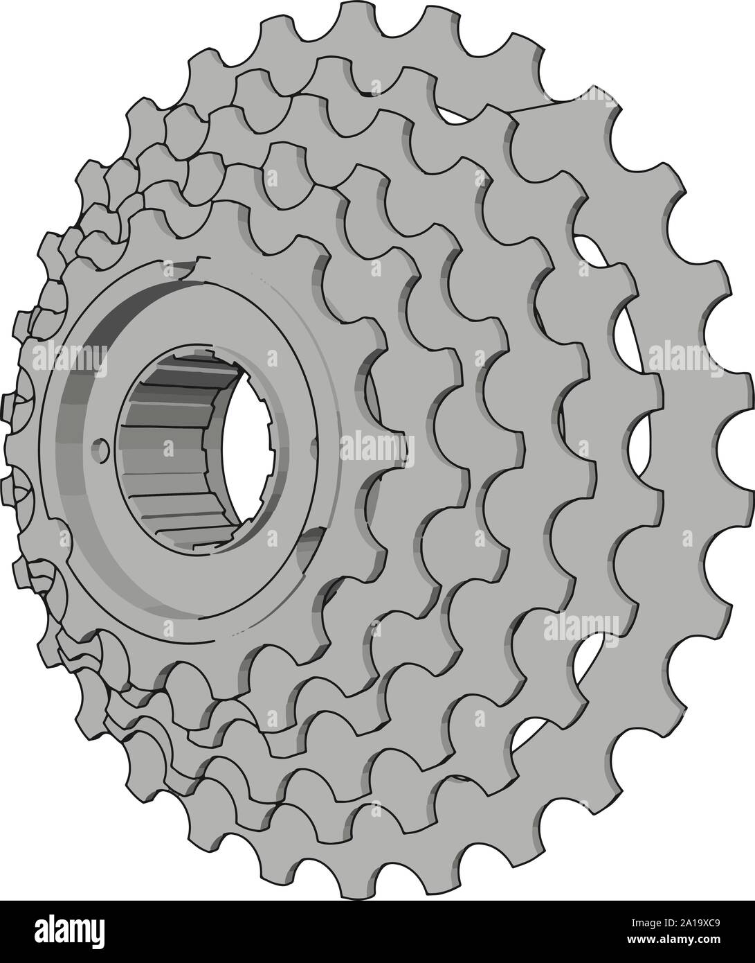 Bike gears, illustration, vector on white background Stock Vector Image ...
