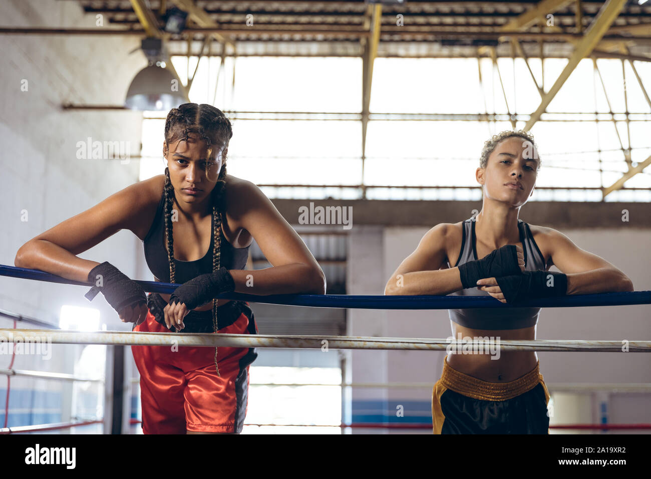 Female Boxers Ring Fight High Resolution Stock Photography and Images ...