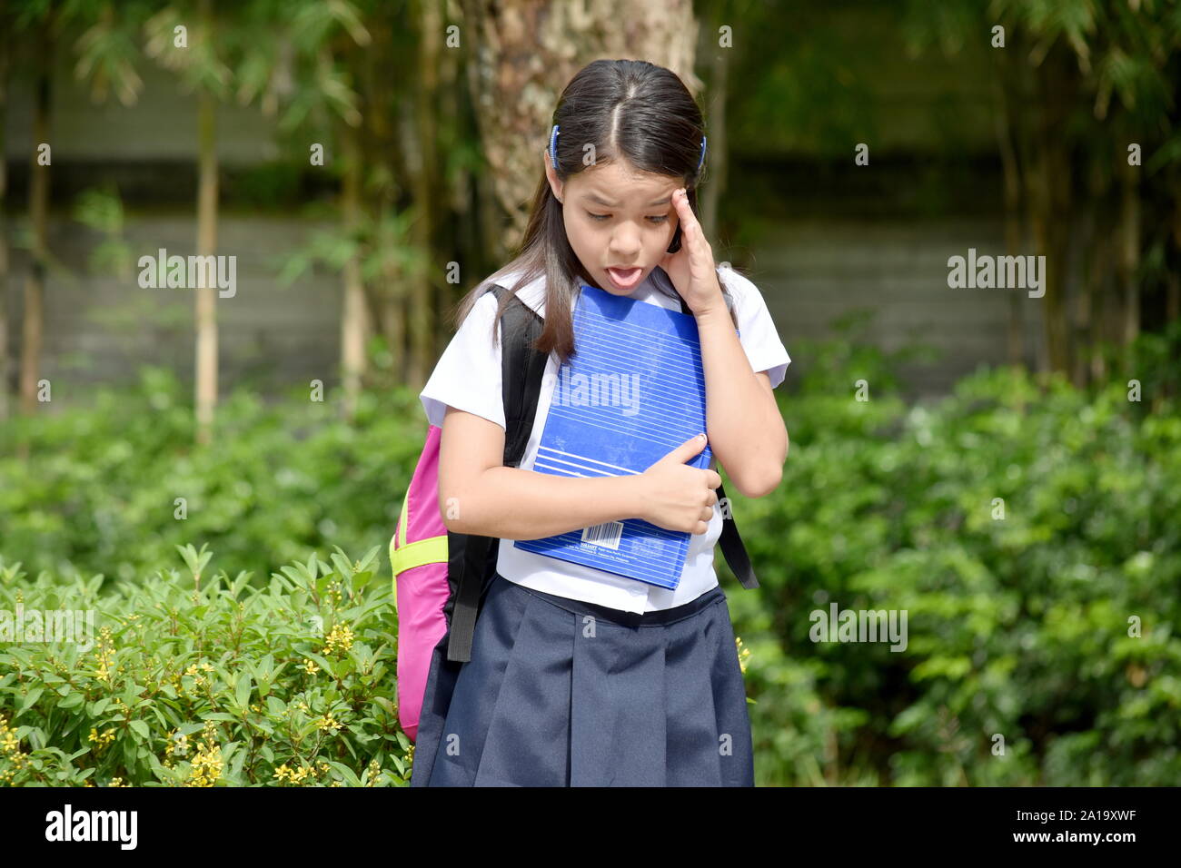 A Sick Female Student School Girl Stock Photo - Alamy