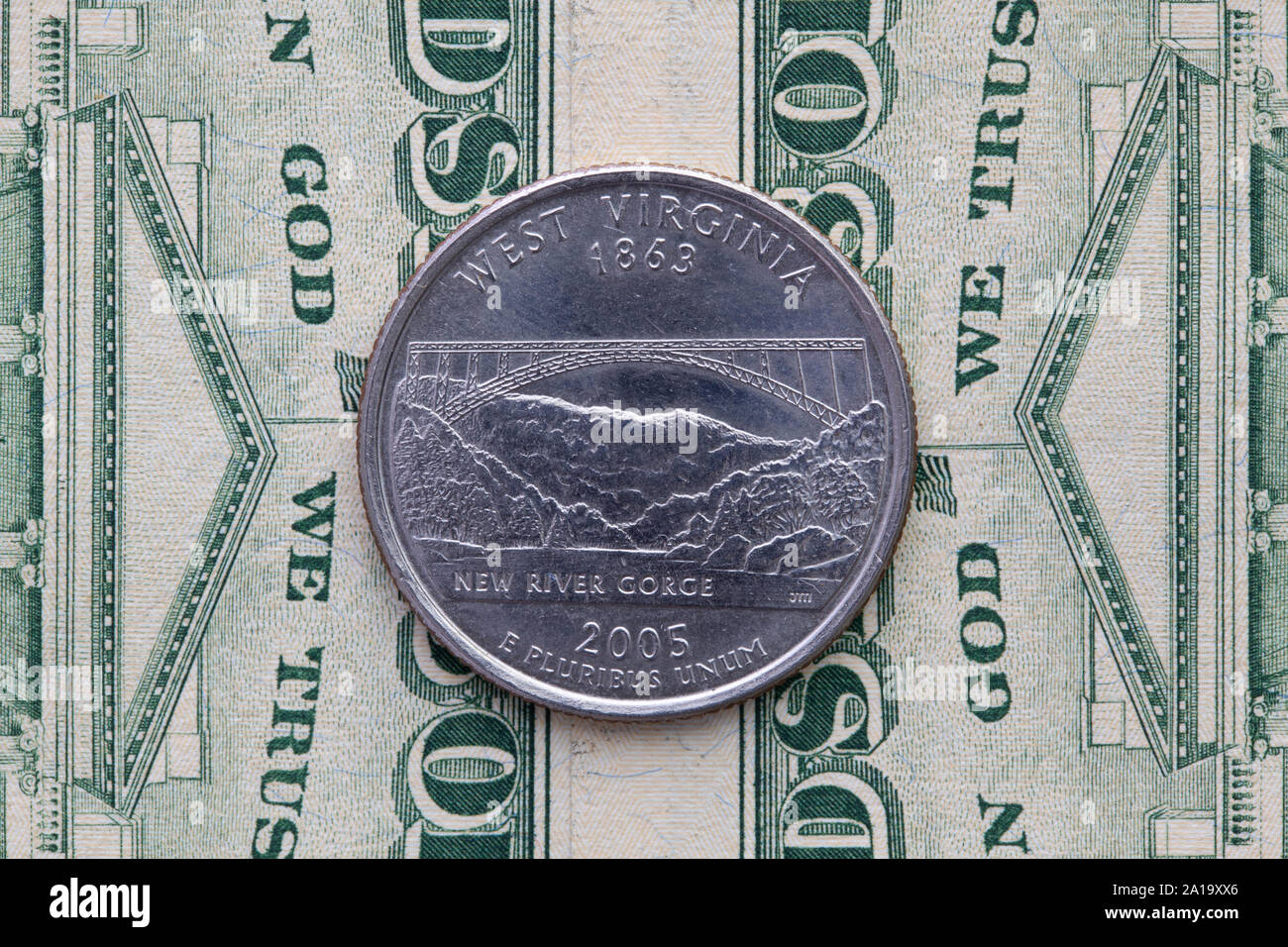 Virginia state quarter coin hi-res stock photography and images - Alamy