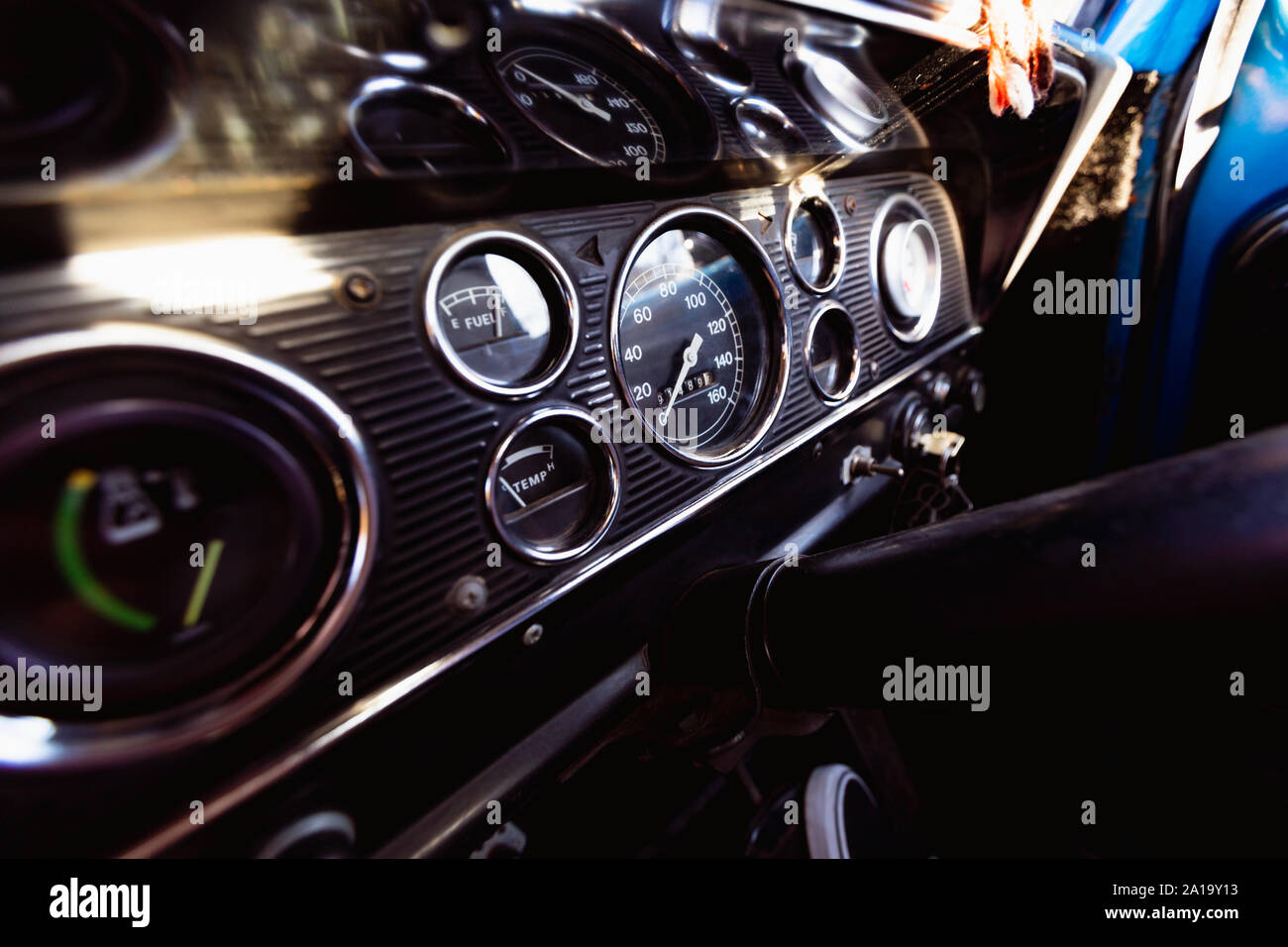 Pick-up truck dashboard Stock Photo - Alamy