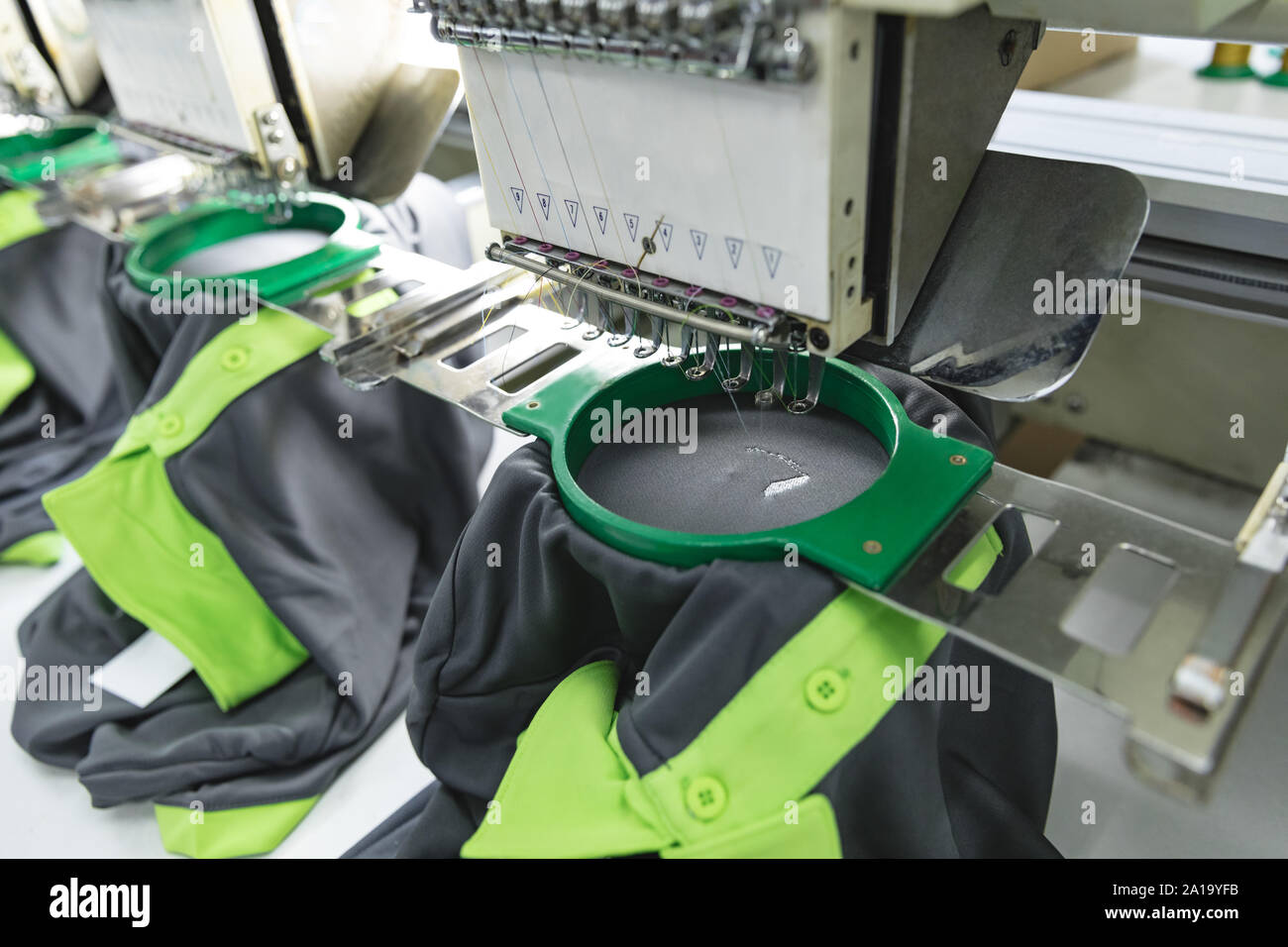 Making t shirts in a clothing factory Stock Photo - Alamy