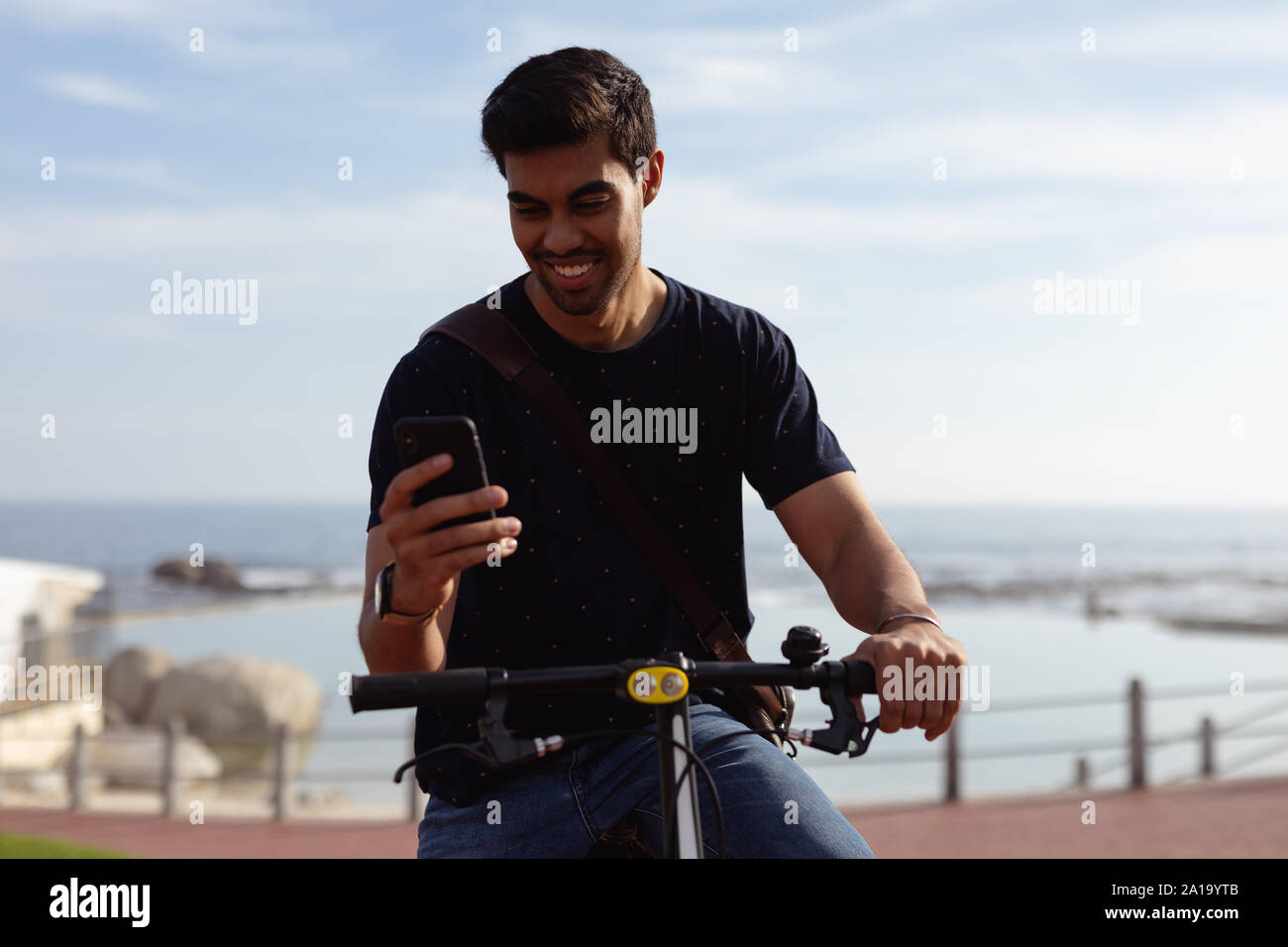 Man on his bike hi-res stock photography and images - Alamy