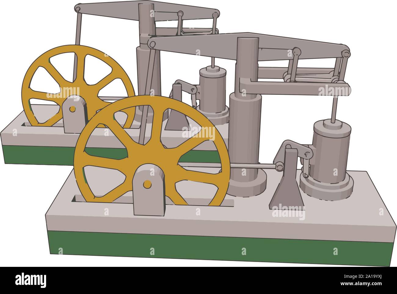 Small machine, illustration, vector on white background Stock Vector ...