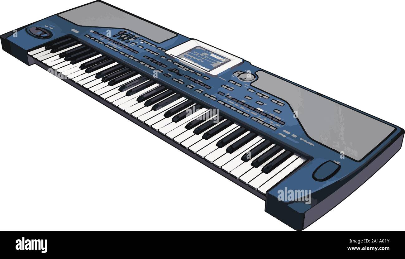 Synthesizers, illustration, vector on white background Stock Vector ...