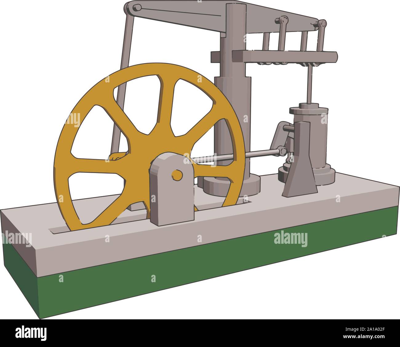 Small machine, illustration, vector on white background Stock Vector ...