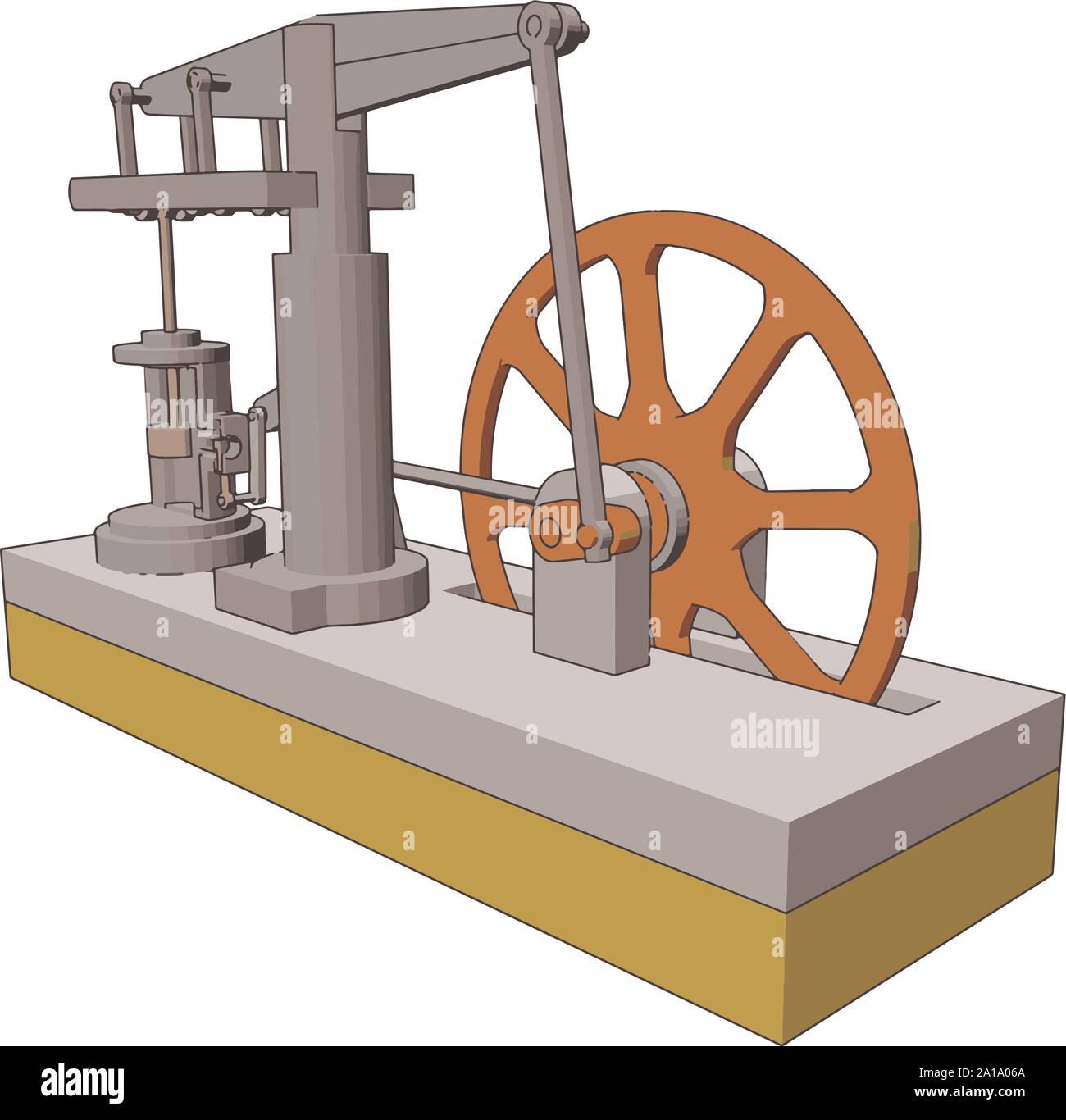Small machine, illustration, vector on white background Stock Vector ...