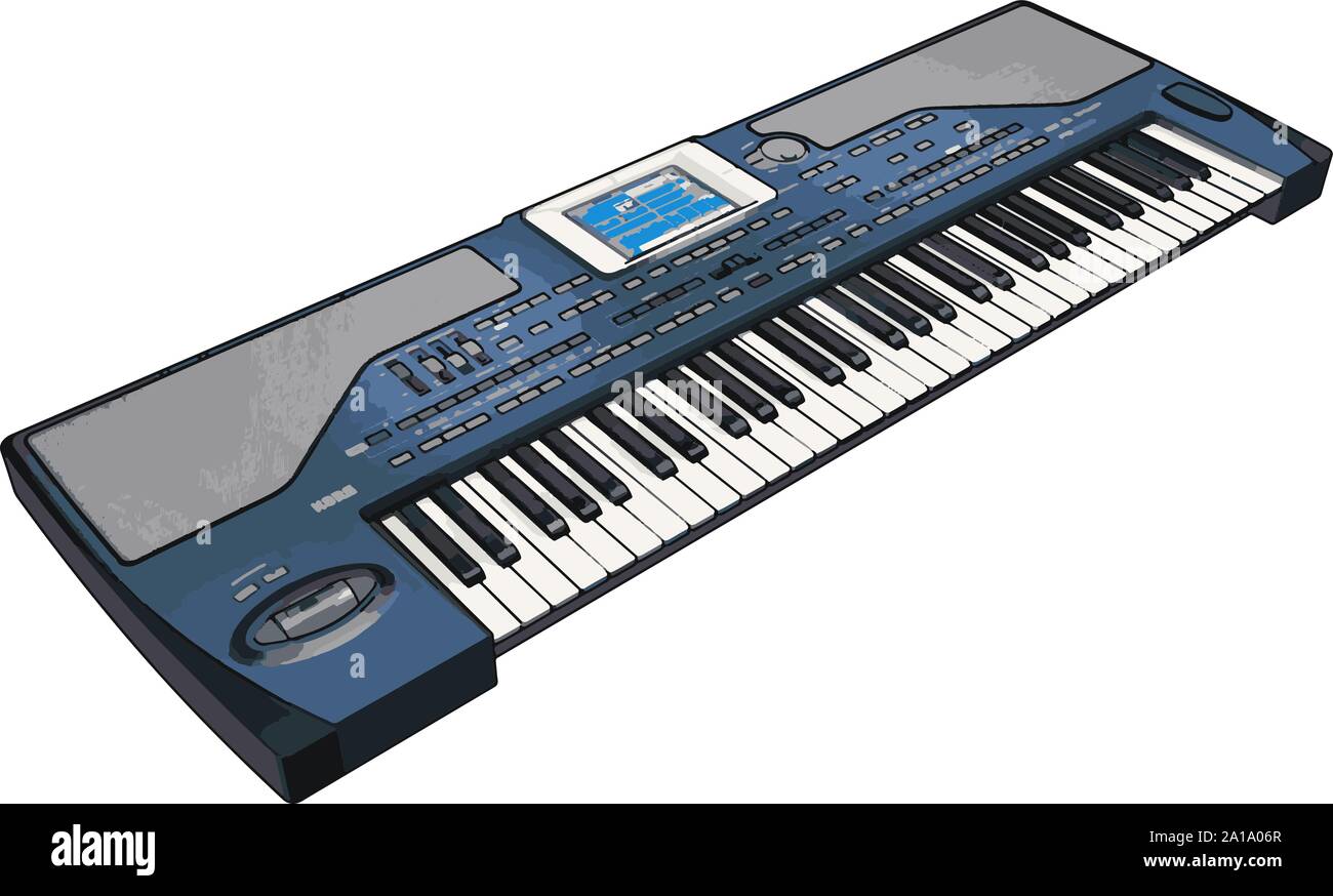 Synthesizers, illustration, vector on white background Stock Vector ...