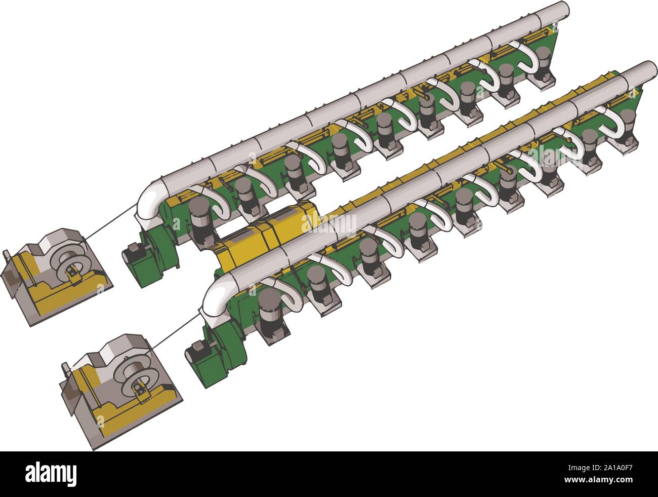 Machine lines, illustration, vector on white background Stock Vector ...