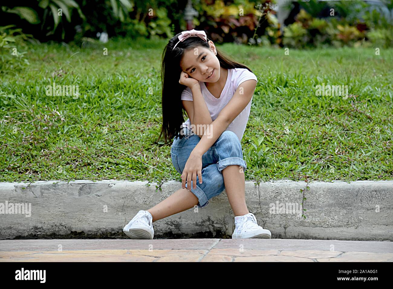 A Beautiful Cute Filipina Person Stock Photo - Alamy