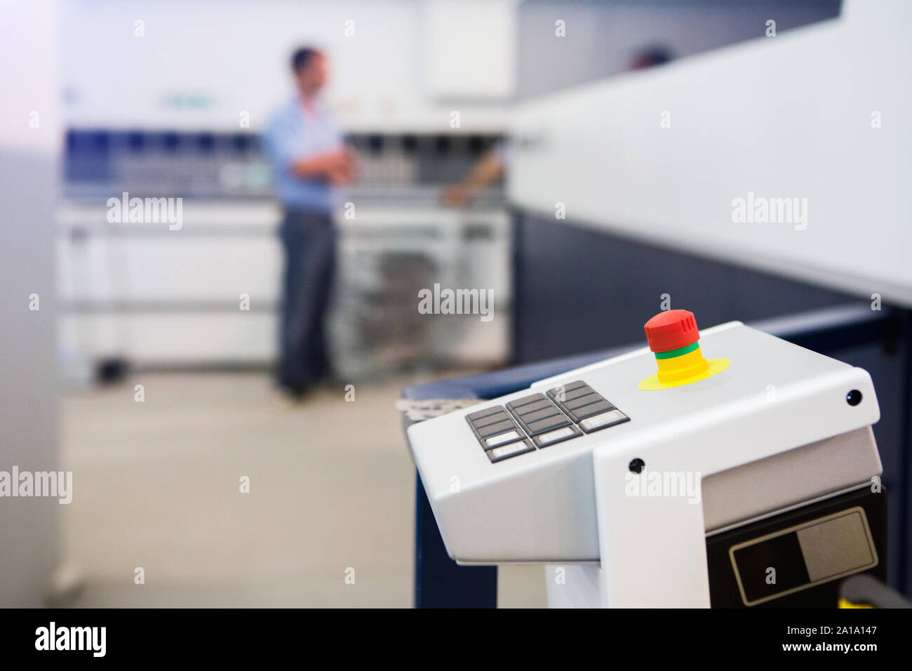 Automatic machine control panel at a smart factory Stock Photo - Alamy