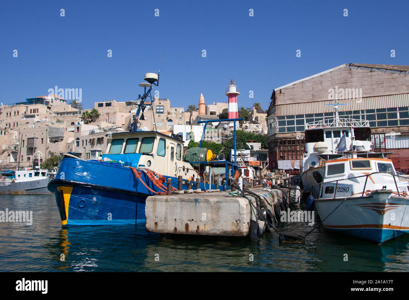 Old Jaffa Port , ancient port city Stock Photo - Alamy