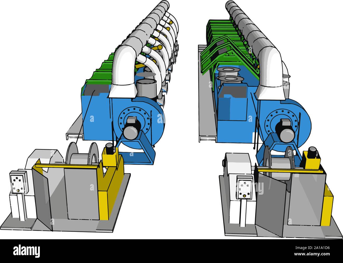 Machine lines, illustration, vector on white background Stock Vector ...
