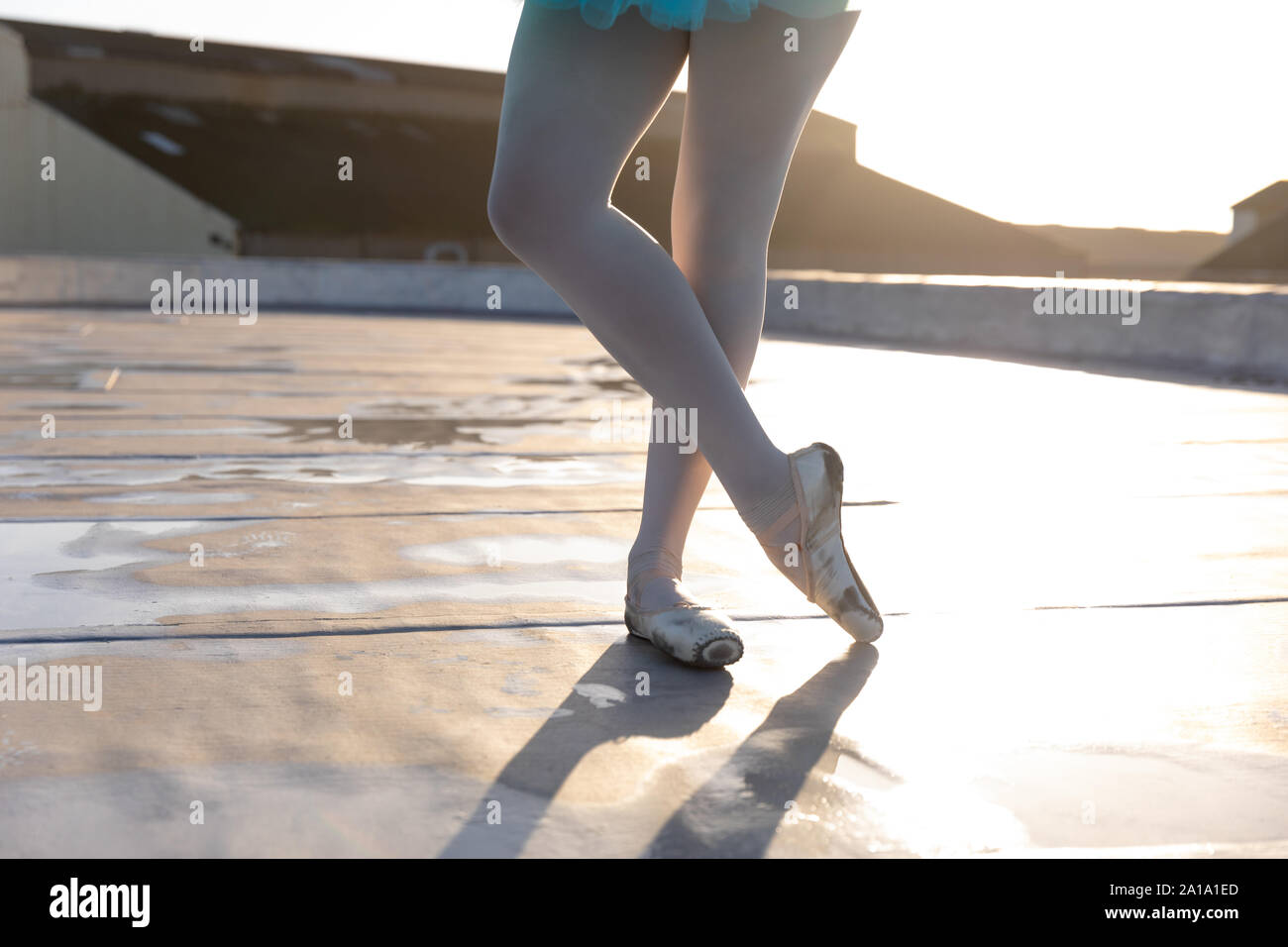 Female dancer on a rooftop Stock Photo - Alamy