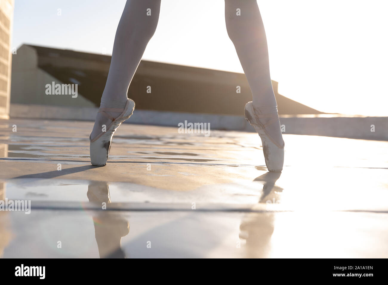 Female dancer on a rooftop Stock Photo - Alamy