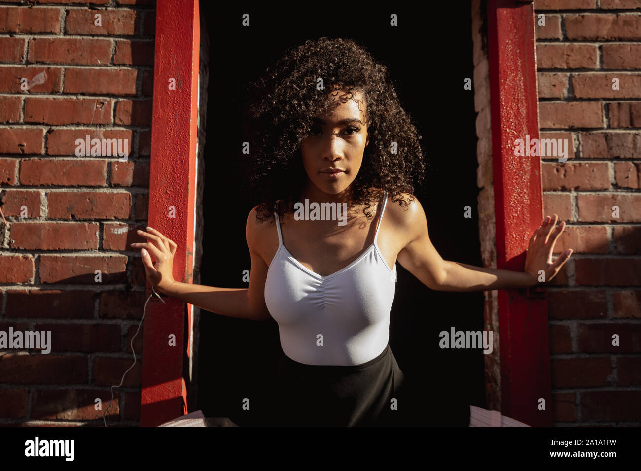 Female dancer on a rooftop Stock Photo - Alamy
