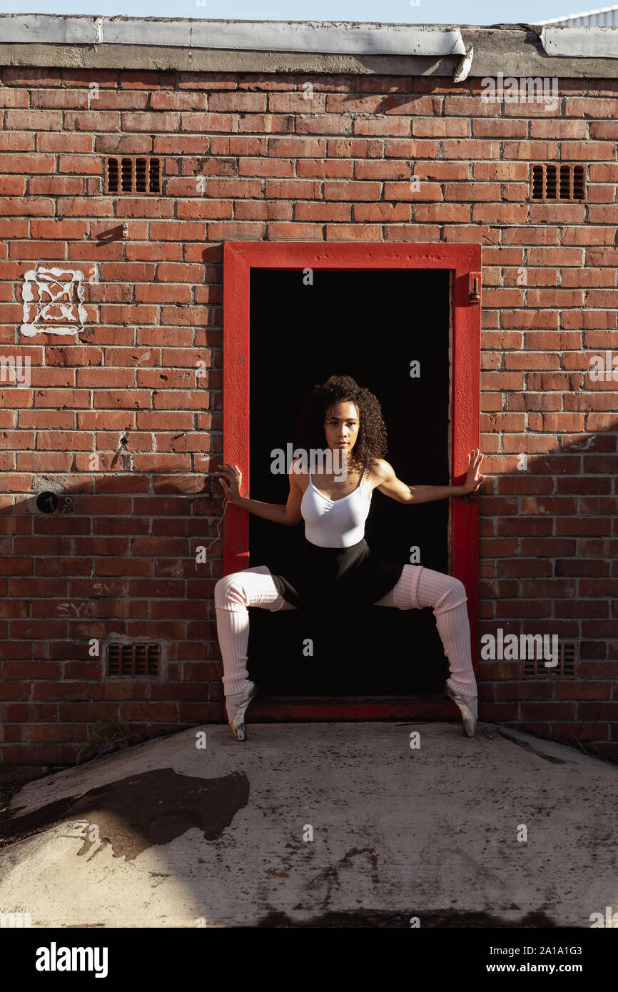 Female dancer on a rooftop Stock Photo - Alamy