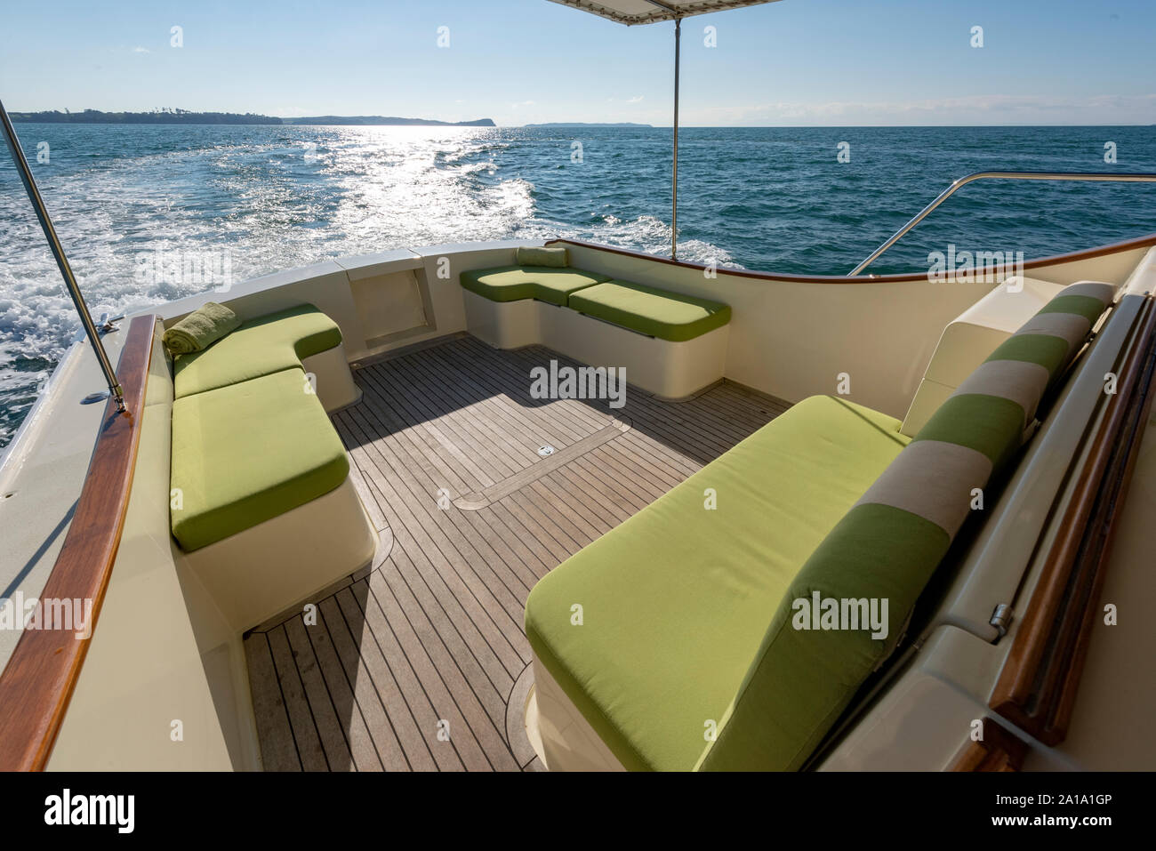 Classic wooden Motor launch, Elite Stock Photo - Alamy