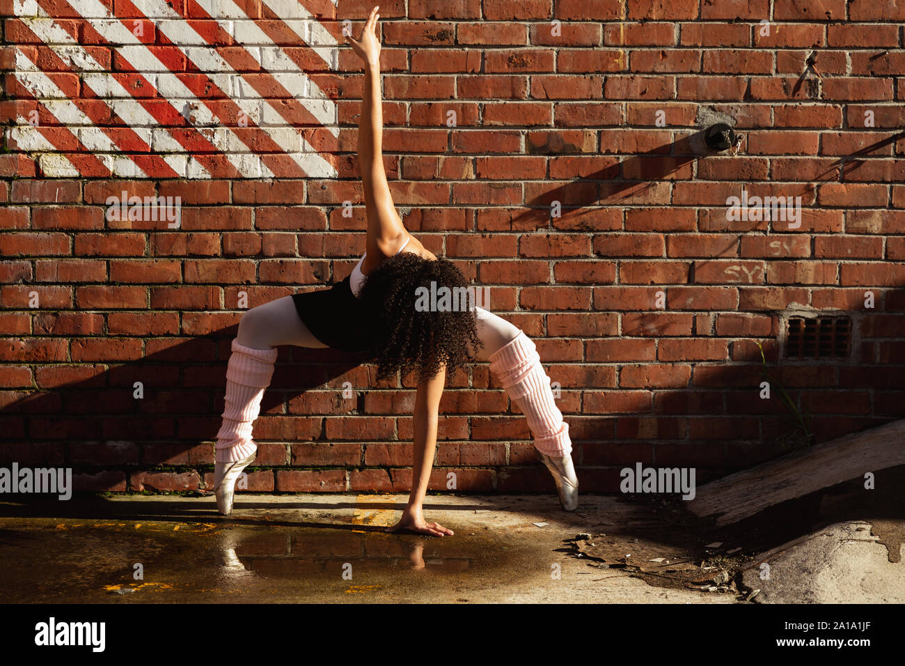 Female dancer on a rooftop Stock Photo - Alamy