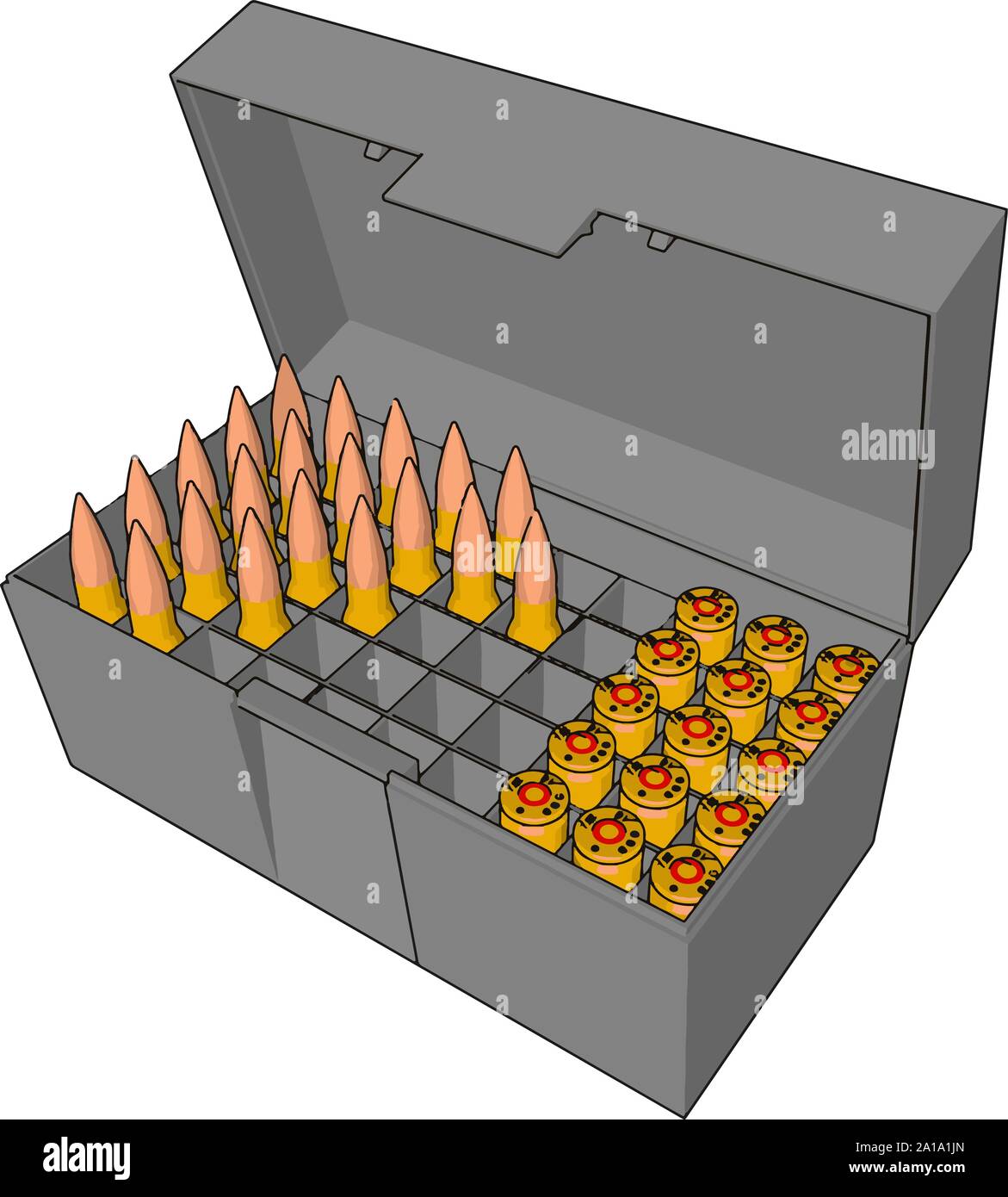 Bullets in box, illustration, vector on white background Stock Vector ...