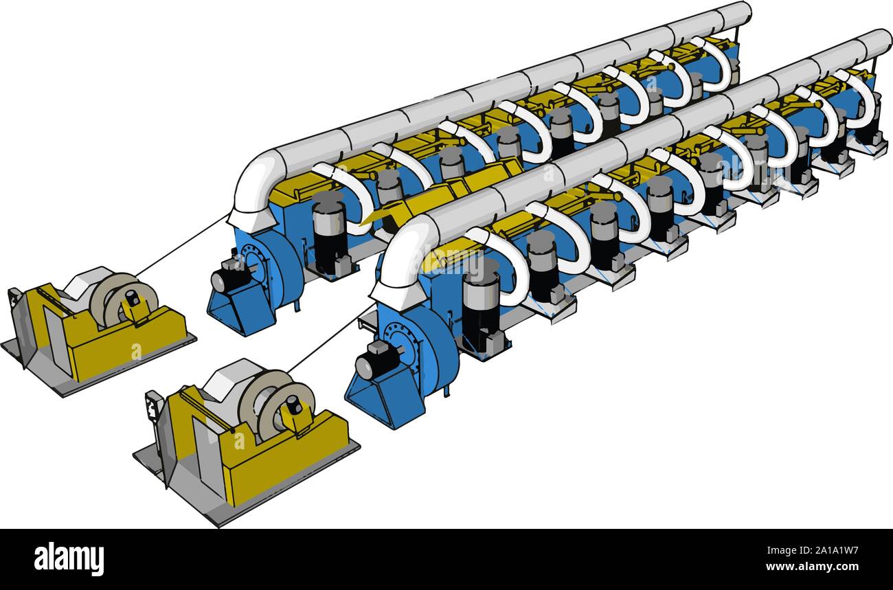 Machine lines, illustration, vector on white background Stock Vector ...
