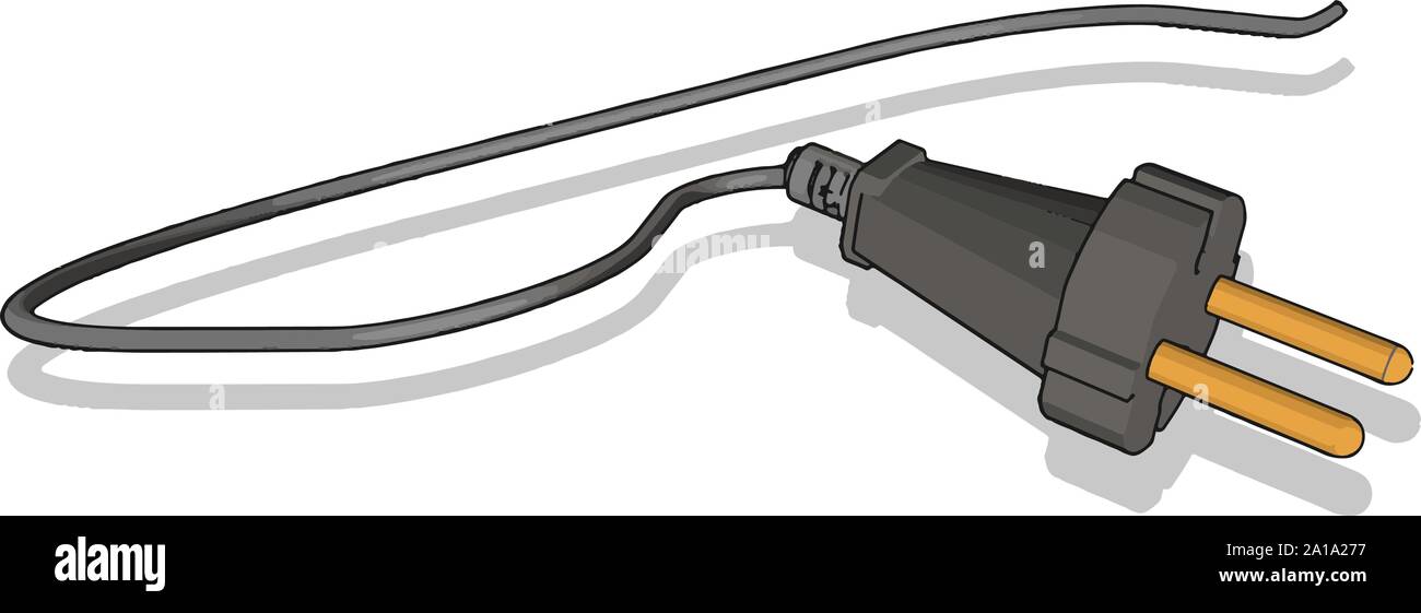 Electrical cable, illustration, vector on white background Stock Vector ...