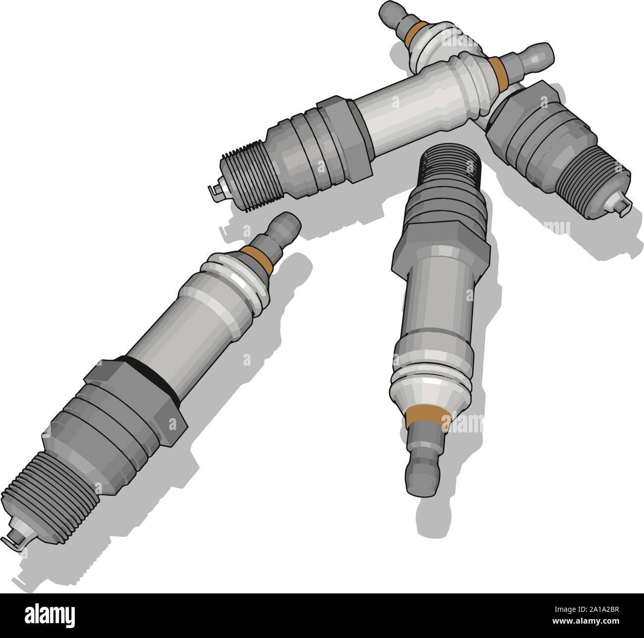 Sparks, illustration, vector on white background Stock Vector Image ...