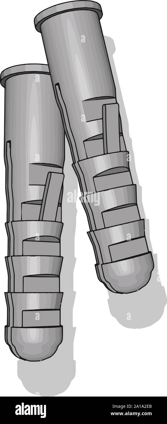 Silver pin, illustration, vector on white background Stock Vector Image ...