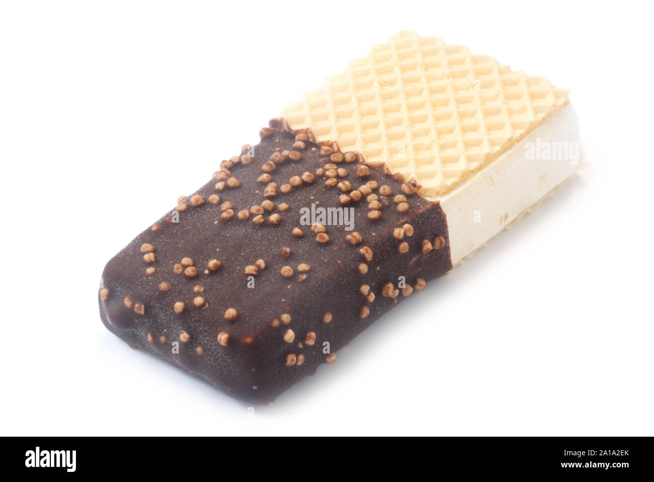 Choc Ice Isolated On White Stock Photo - Alamy