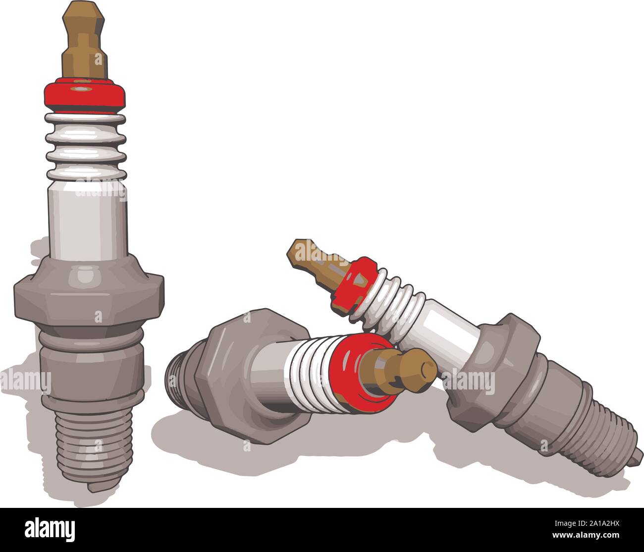 Red sparks, illustration, vector on white background Stock Vector Image ...