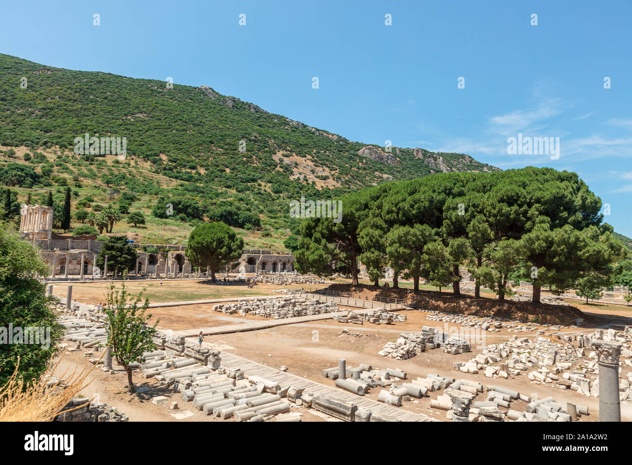 Ancient Roman Archaeological site of Ephesus, Anatolia, a popular ...