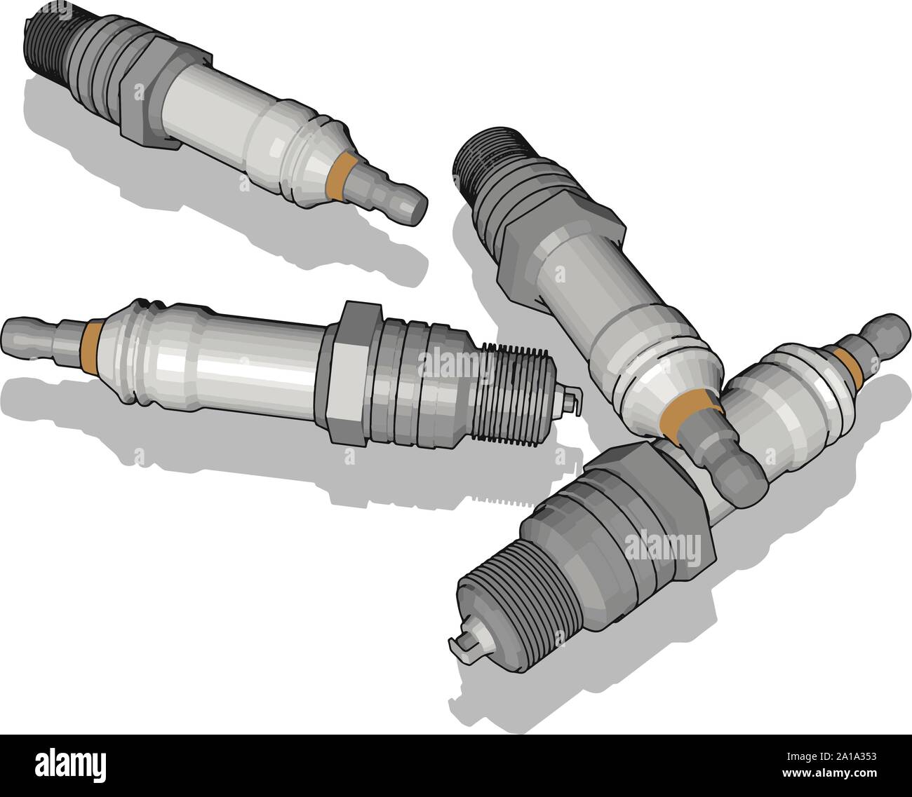 Sparks, illustration, vector on white background Stock Vector Image ...