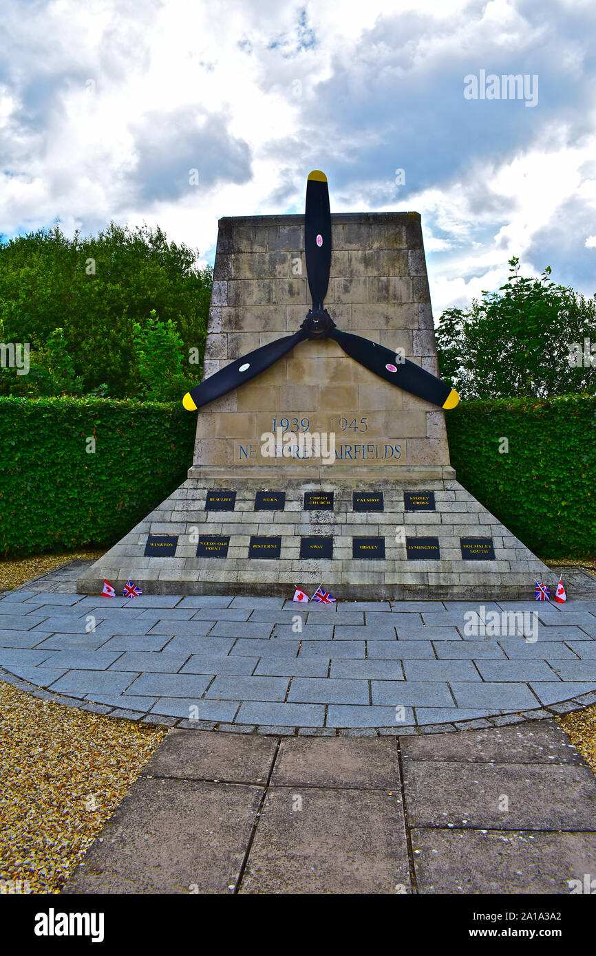 The New Forest Airfields Memorial is at the former Holmsley airfield ...