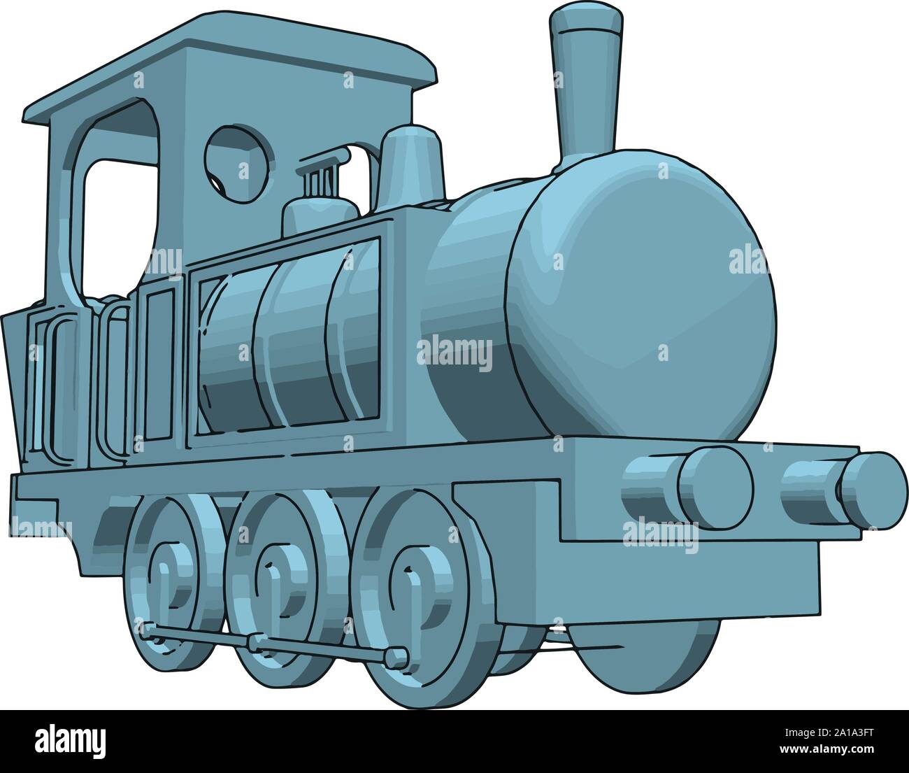 Locomotive, illustration, vector on white background Stock Vector Image ...