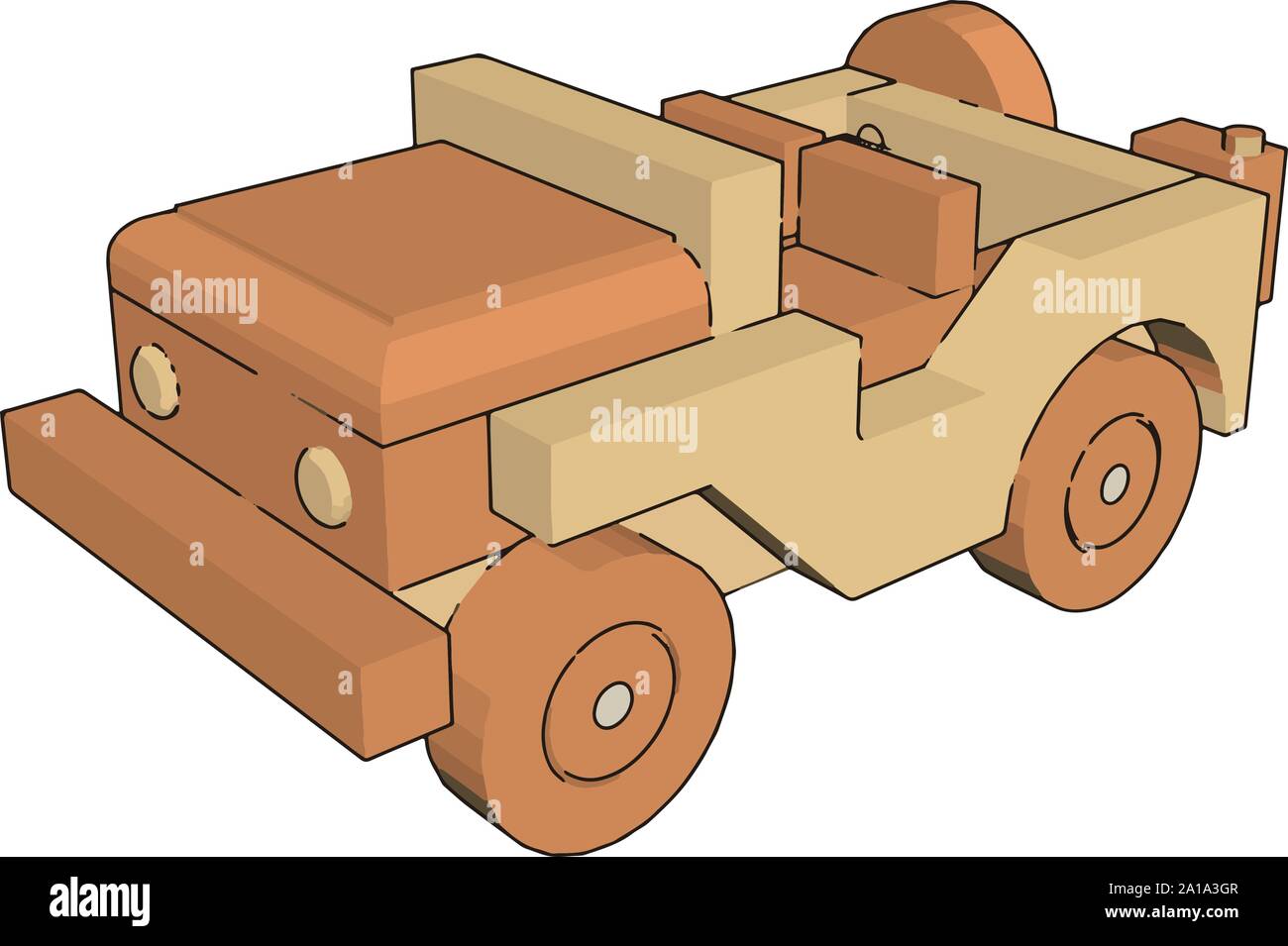 Jeep toy, illustration, vector on white background Stock Vector Image ...