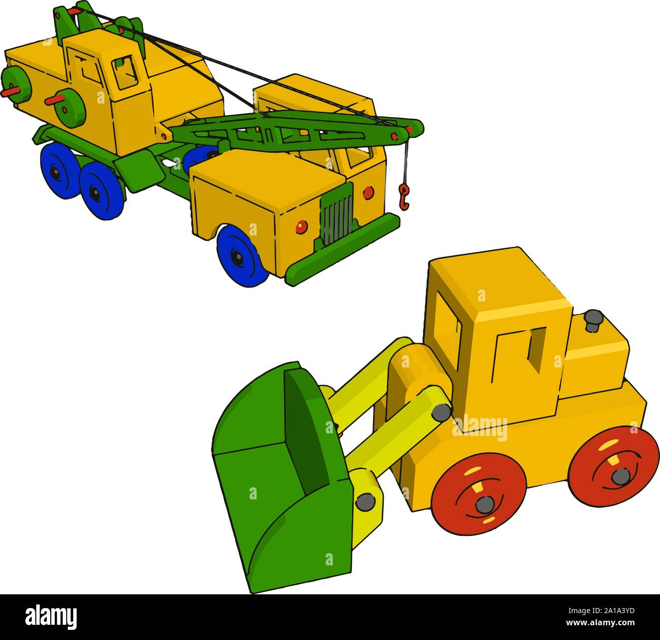 Wheel truck container on road Cut Out Stock Images & Pictures - Alamy