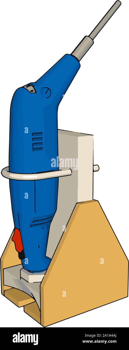 Blue tool, illustration, vector on white background Stock Vector Image ...